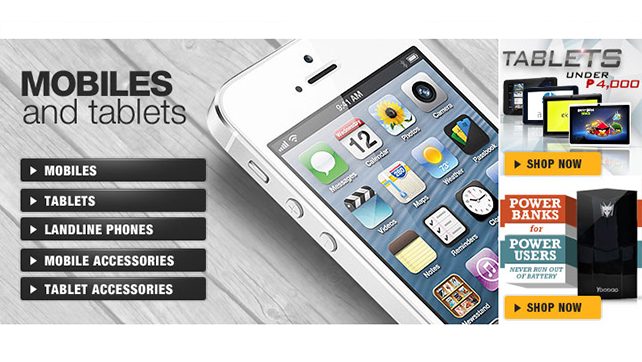 Lazada Shop Mobiles Tablets | uCollect Infographics